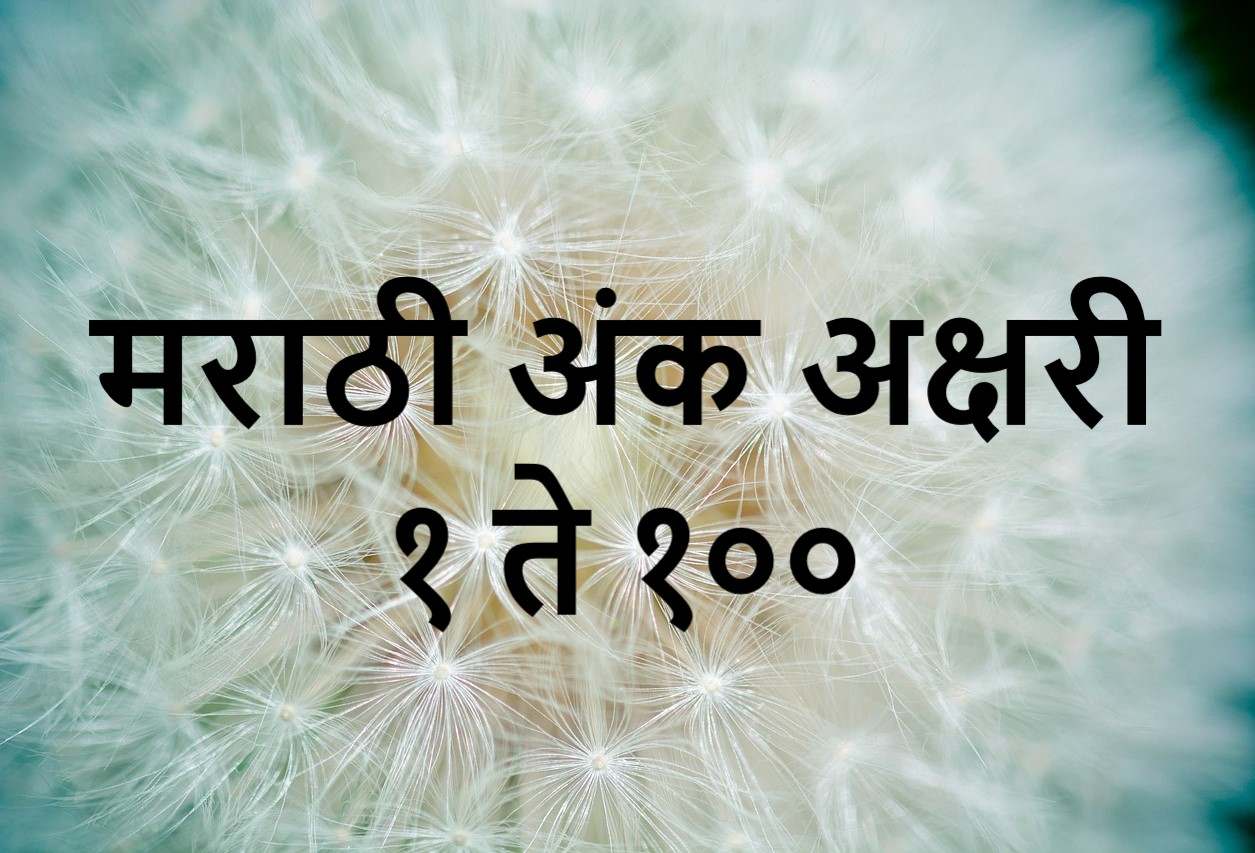 1 ते 100 मराठी अंक अक्षरी | 1 to 100 Numbers in Marathi - Help Diva